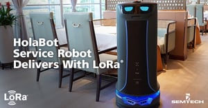 HolaBot Service Robot Delivers Using LoRa